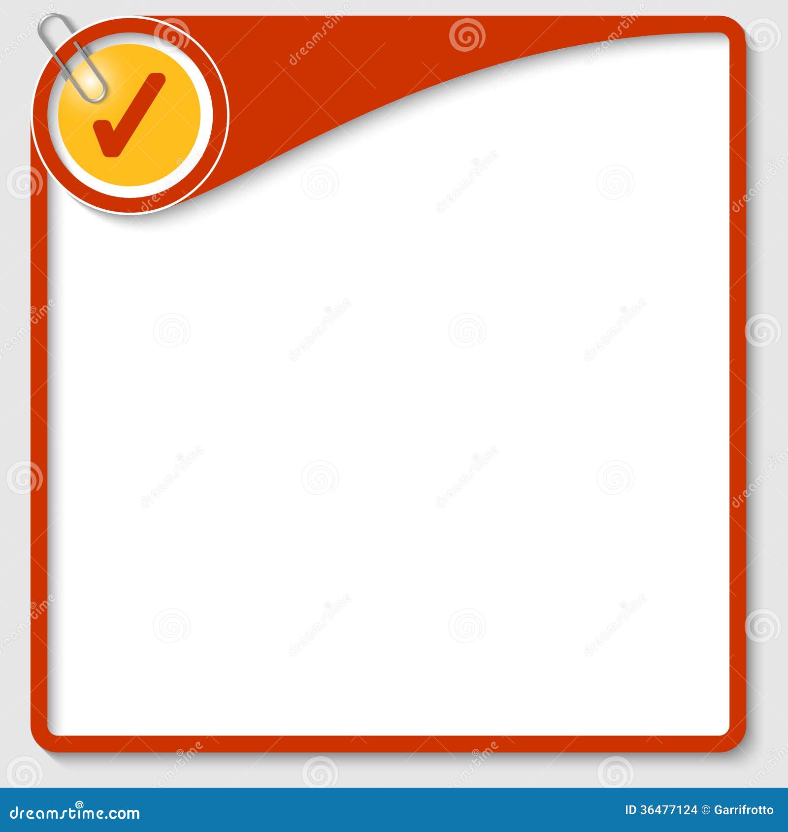 Check box and paper clip stock vector. Illustration of corner - 36477124