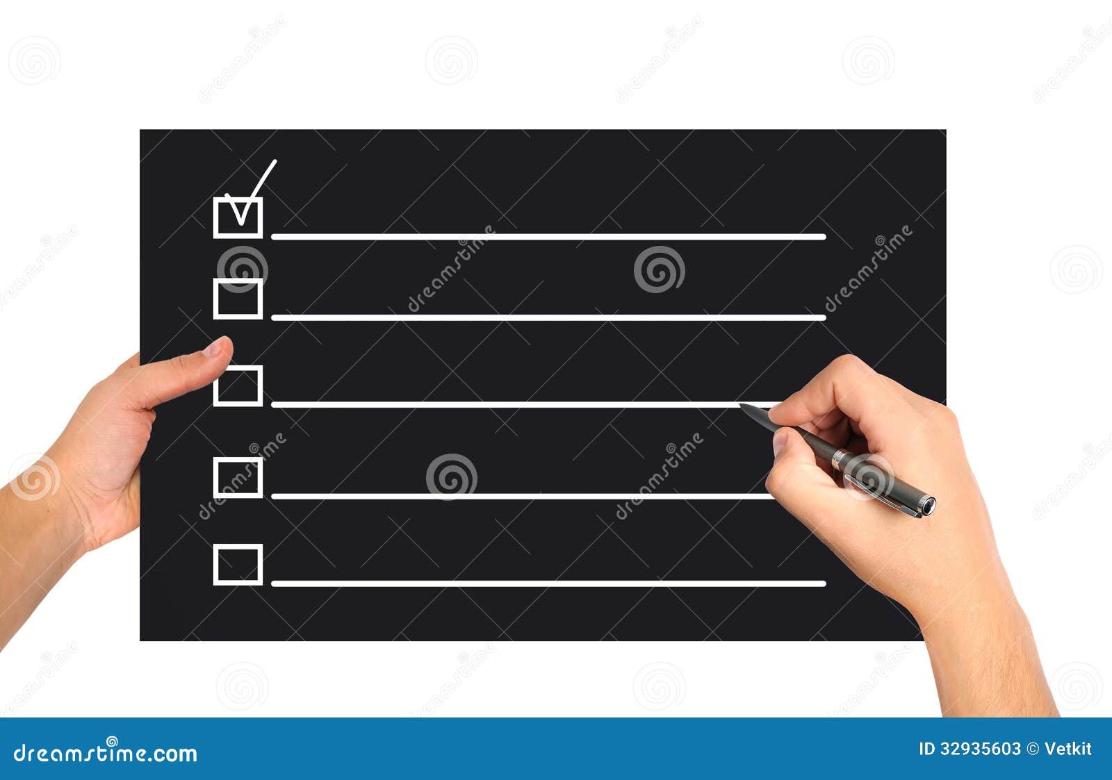 Check box in paper stock image. Image of list, binder - 32935603