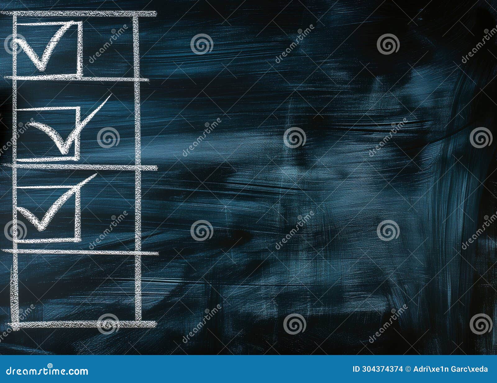 Check Boxes on a Chalkboard Stock Illustration - Illustration of ...