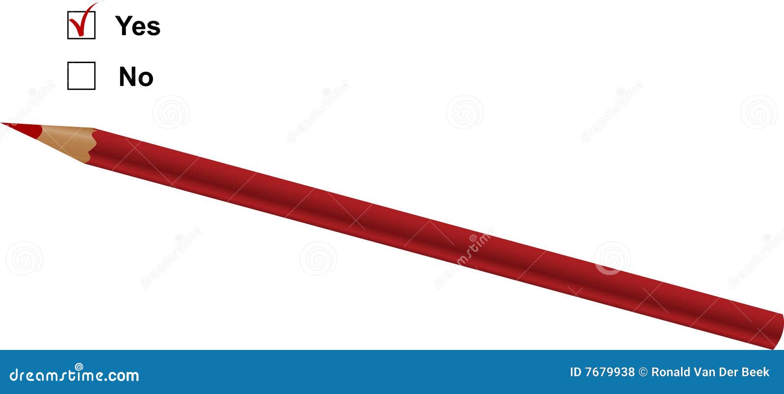 Check Boxes with Red Pencil Stock Vector - Illustration of opinion ...