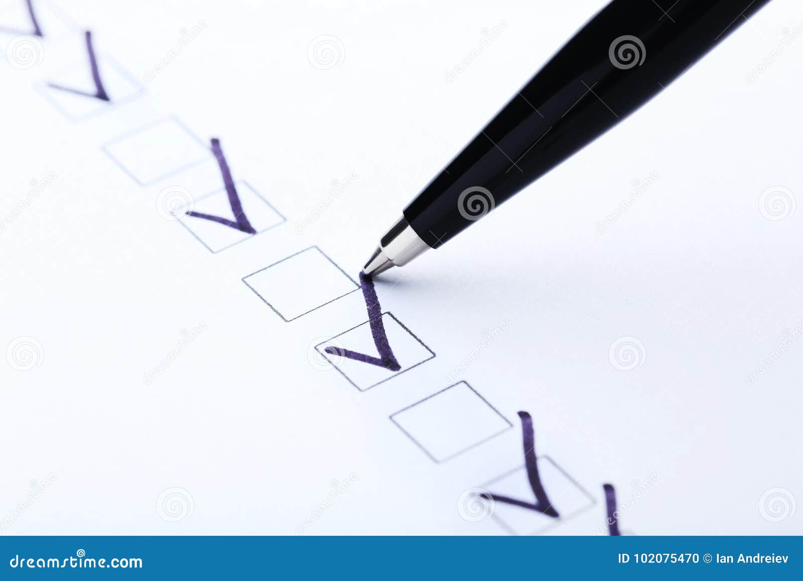Check boxes stock photo. Image of mark, report, customer - 102075470
