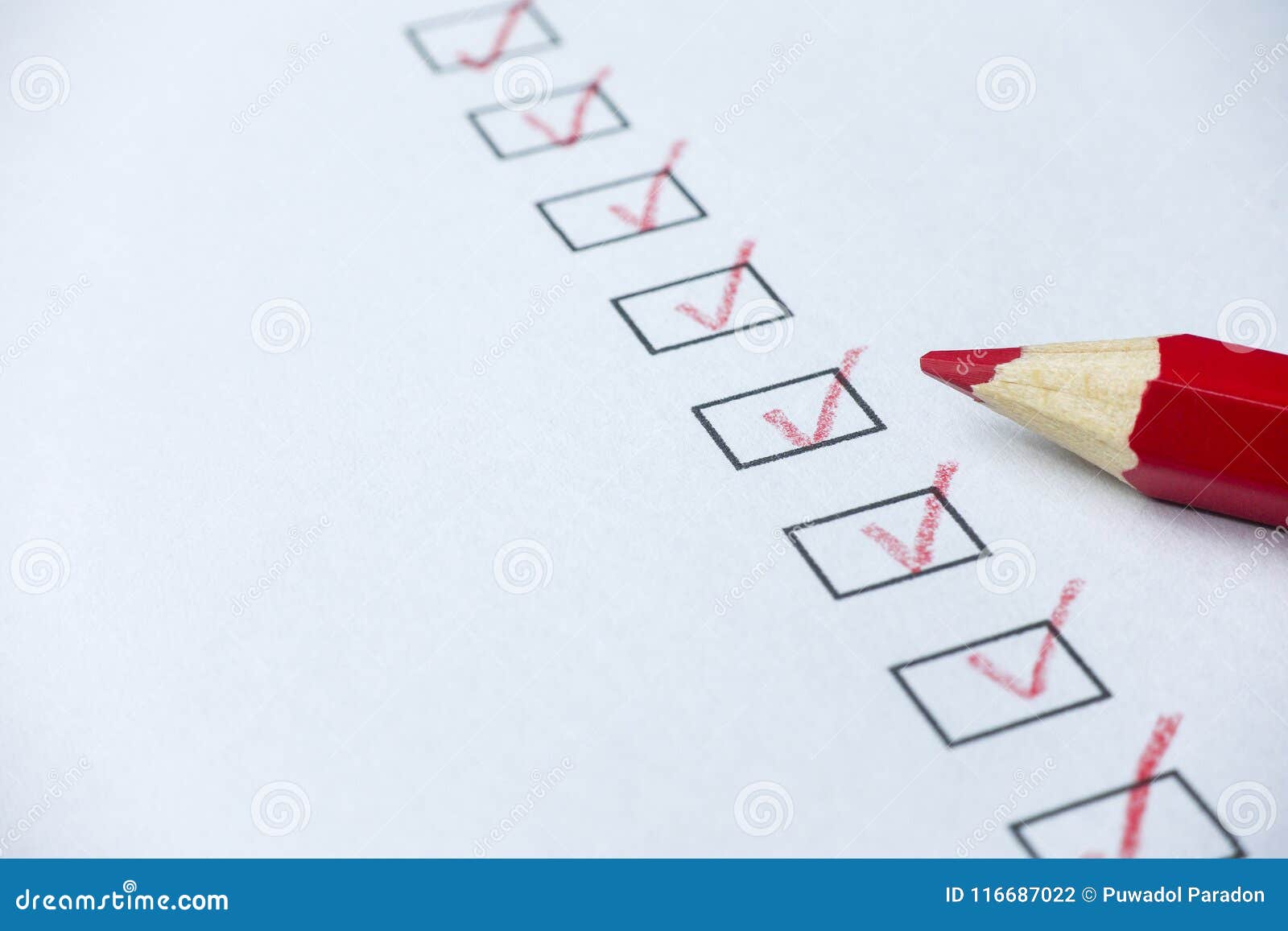 Check Boxes on White a Paper Stock Photo - Image of document, check ...