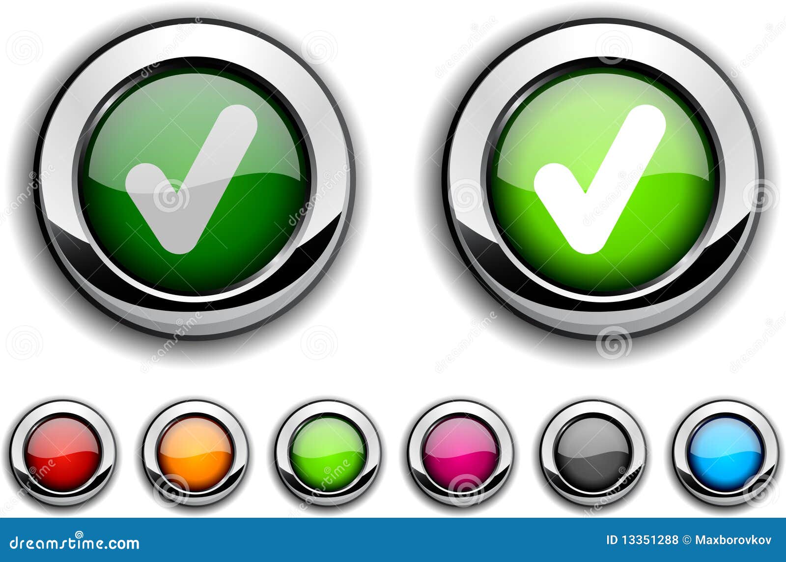 Check button. stock vector. Illustration of eps10, border - 13351288