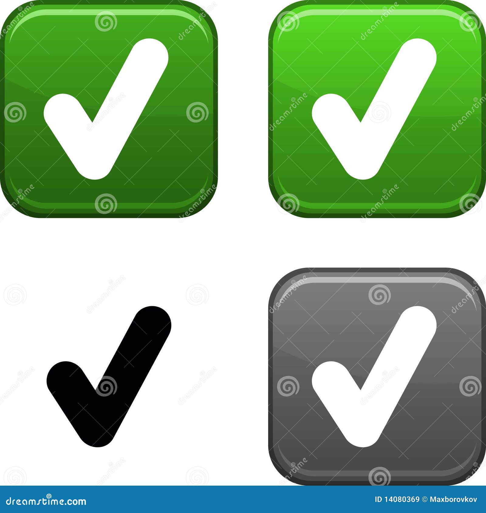 Check button. stock vector. Illustration of check, shadow - 14080369