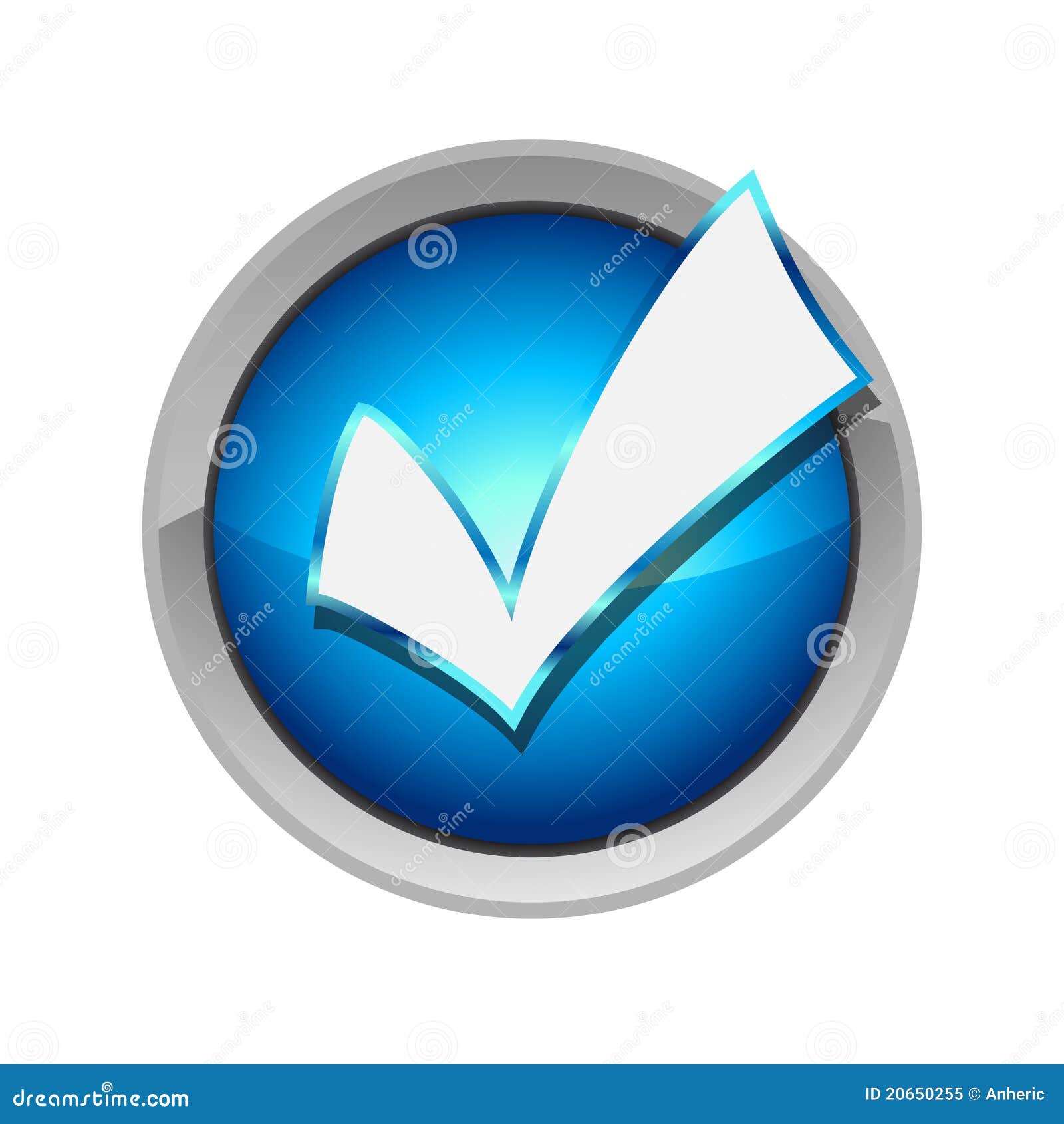 Check Button stock vector. Illustration of icon, accept - 20650255