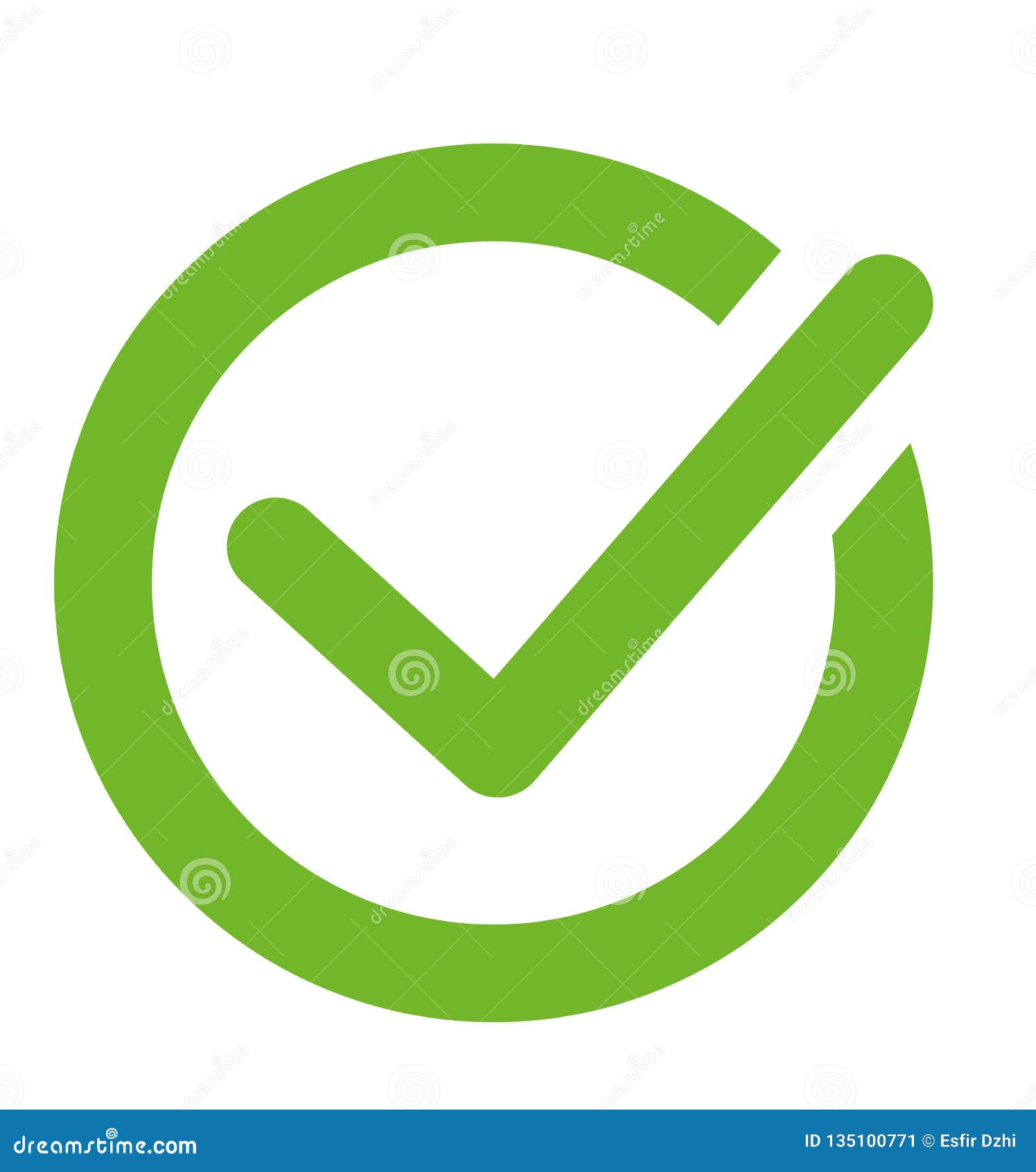 Check Button Icon Vector Mark Icon in a Circle Stock Vector ...