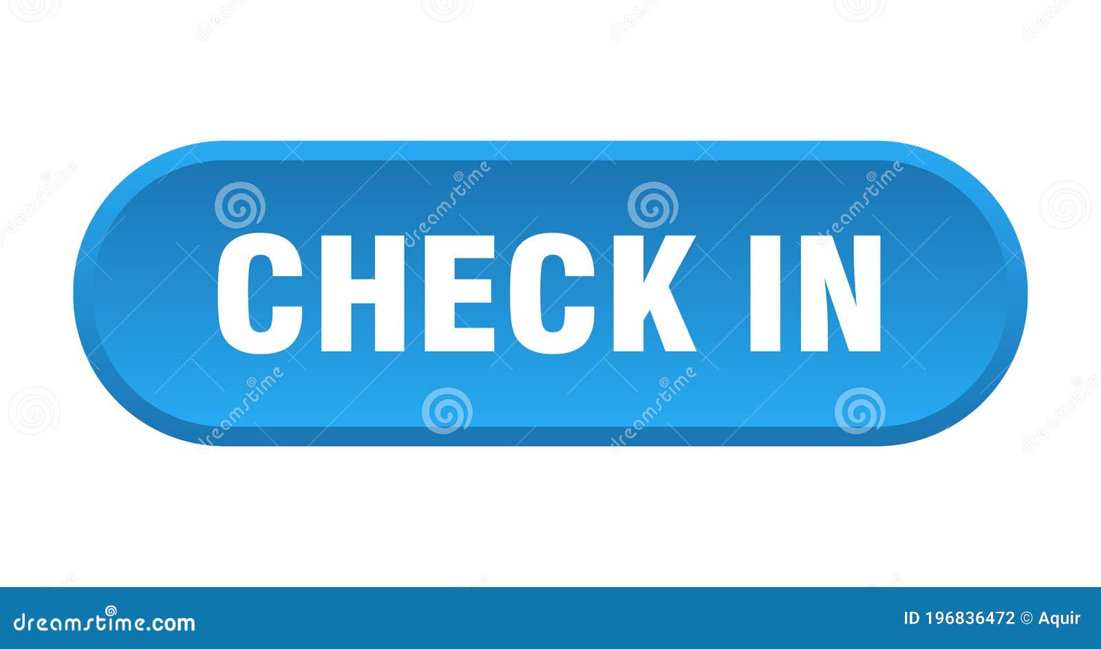 Check in Button. Rounded Sign on White Background Stock Vector ...