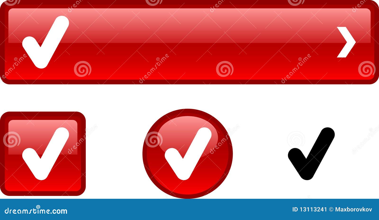Check button set. stock vector. Illustration of vote - 13113241