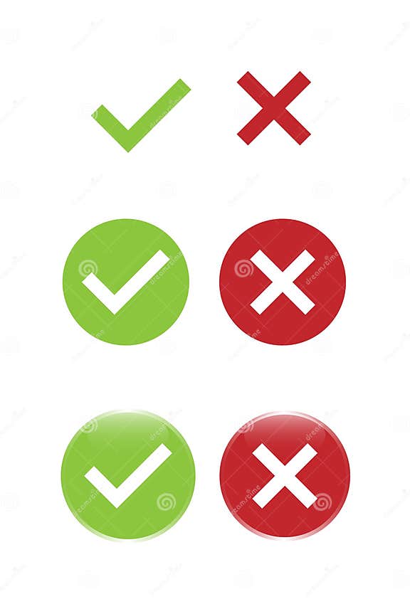 Check buttons stock vector. Illustration of right, circle - 15087210