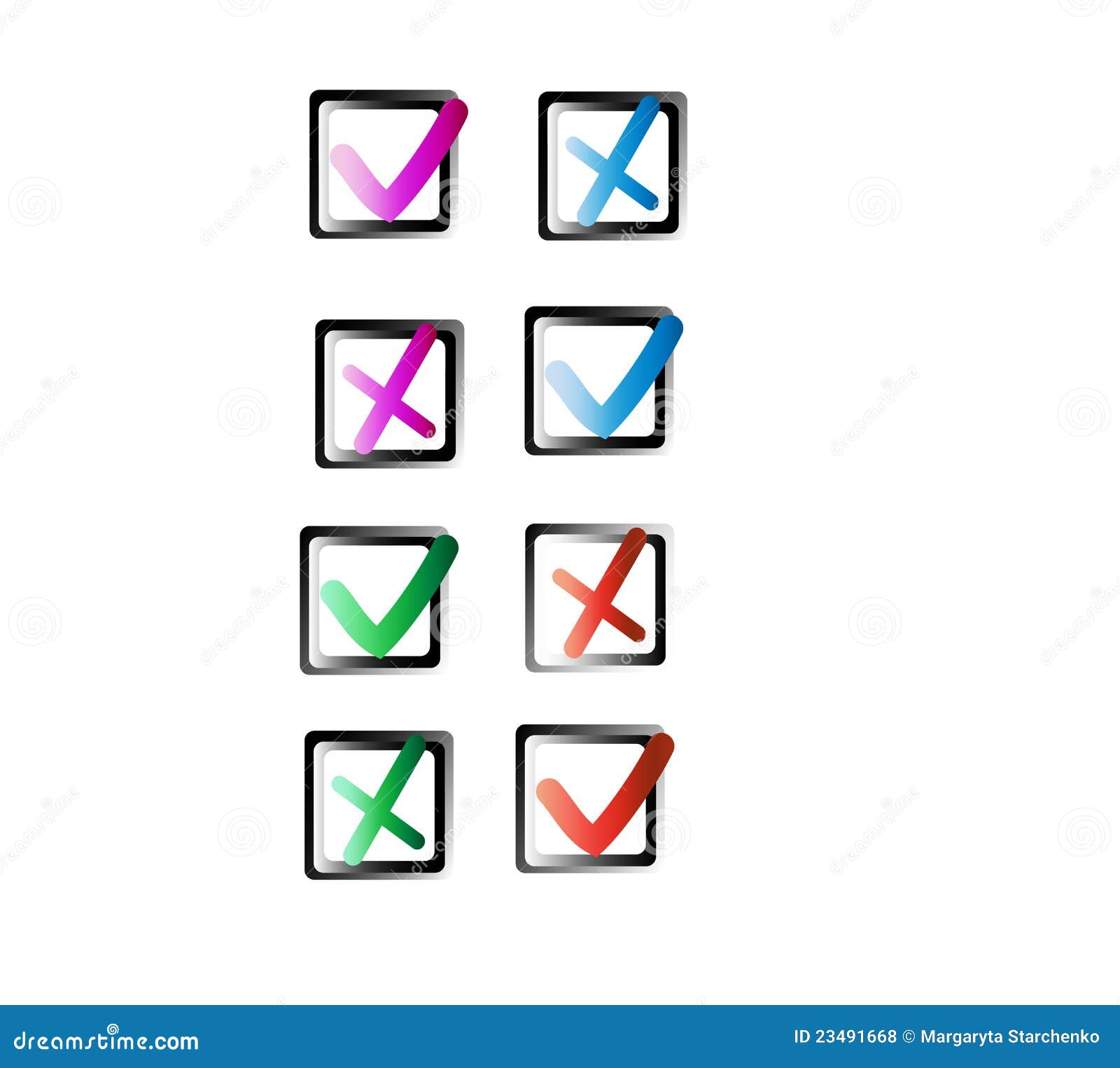 Check buttons stock vector. Illustration of mark, elements - 23491668