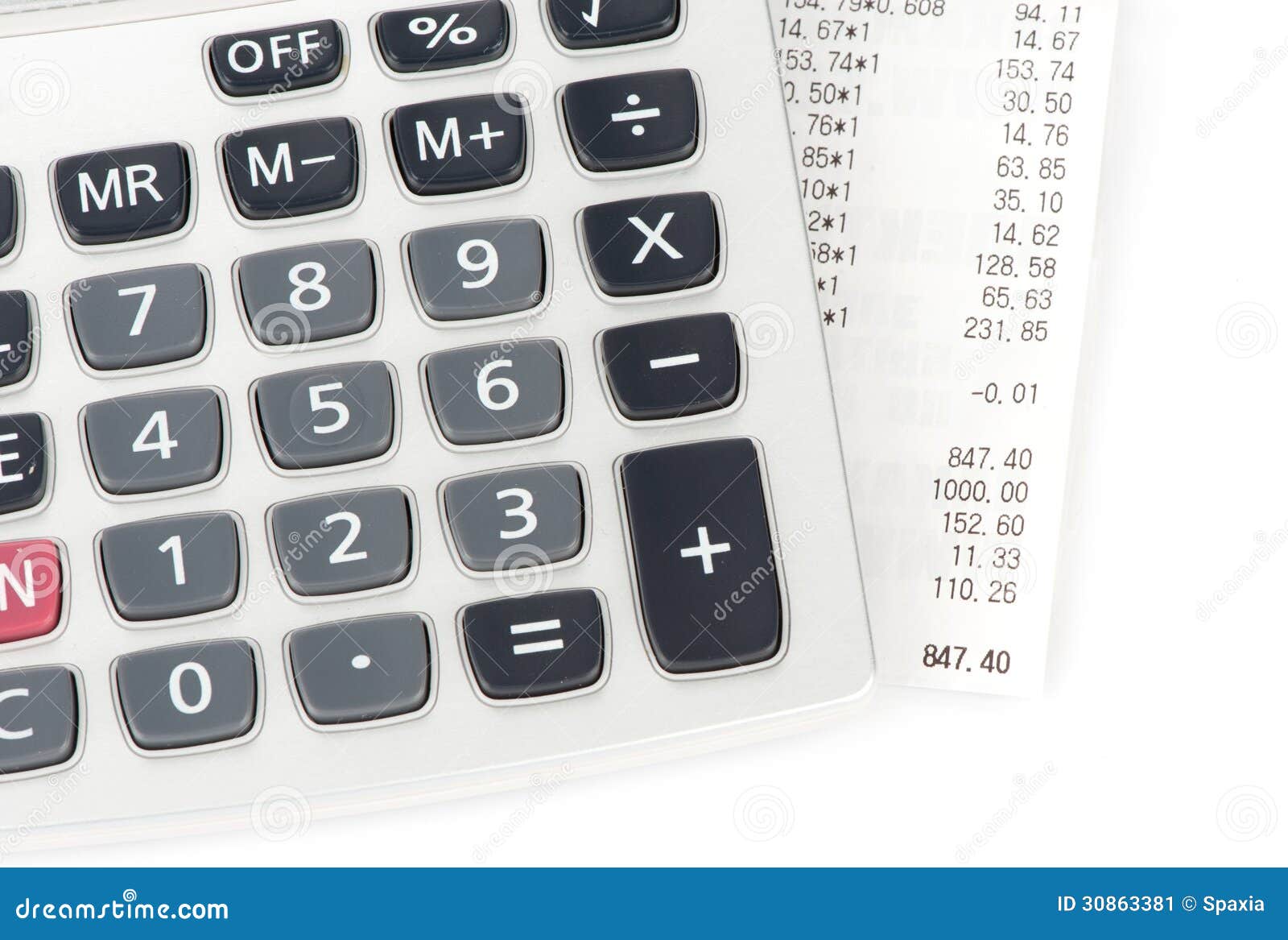 Check and calculator stock image. Image of business, list - 30863381