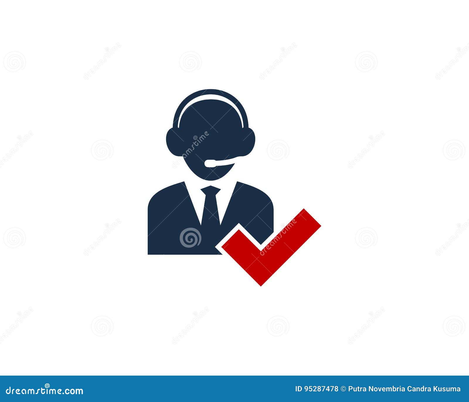Check Call Center Icon Logo Design Element Stock Vector - Illustration ...