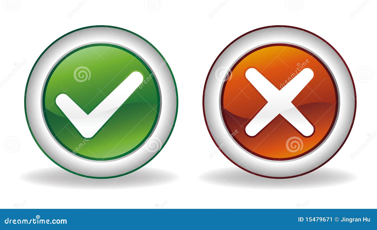 Check and cancel button stock vector. Illustration of choice - 15479671