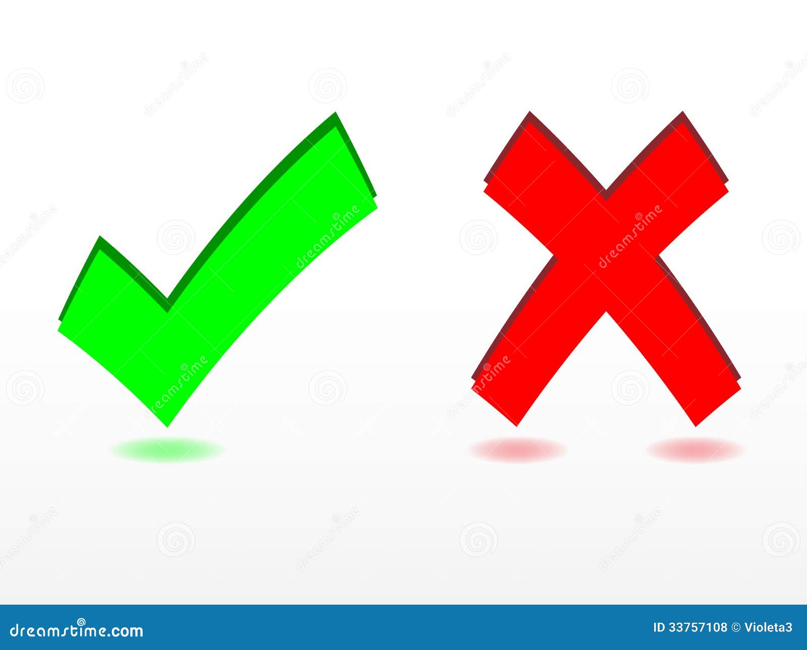 Check and cancel symbols stock vector. Illustration of cancel - 33757108