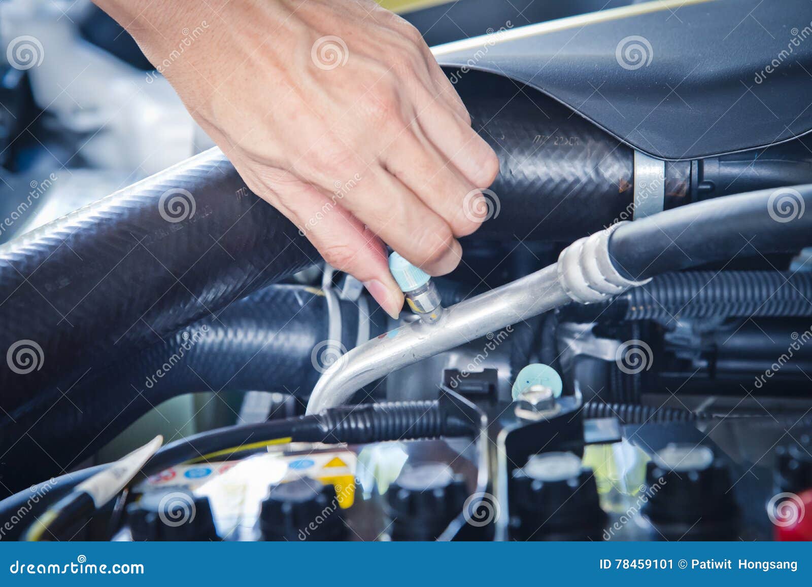 Check the car engine. stock image. Image of check, occupations - 78459101