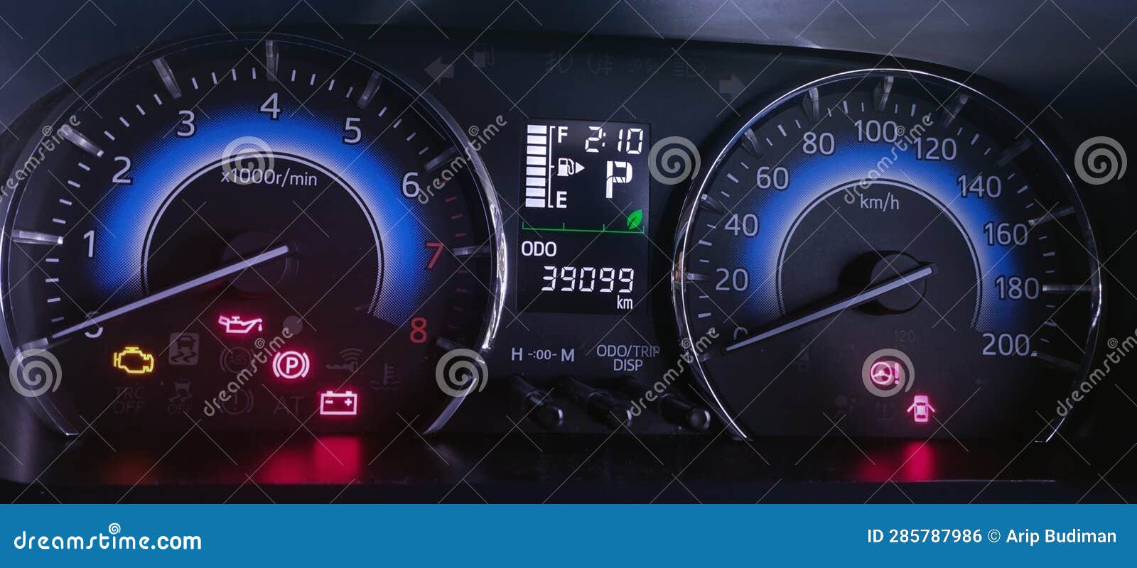 Check the Car Engine when the Indicator Light is on Stock Photo - Image ...