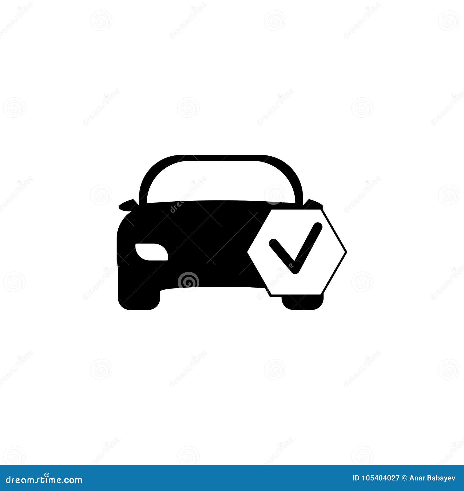 Check car icon stock vector. Illustration of handyman - 105404027