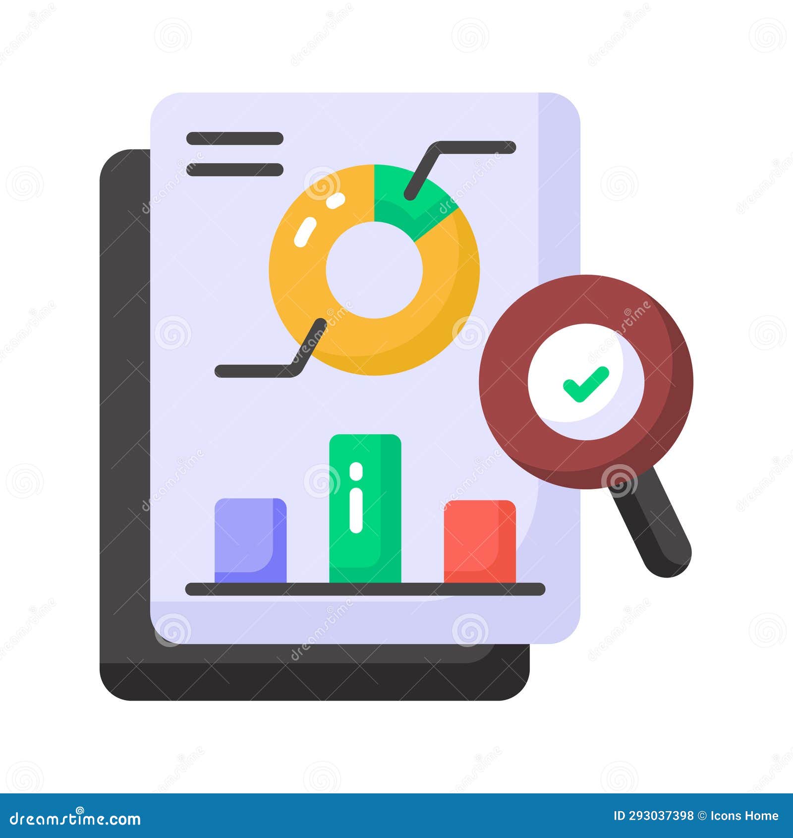 Check this Carefully Crafted Icon of Business Report, Analytical Report ...