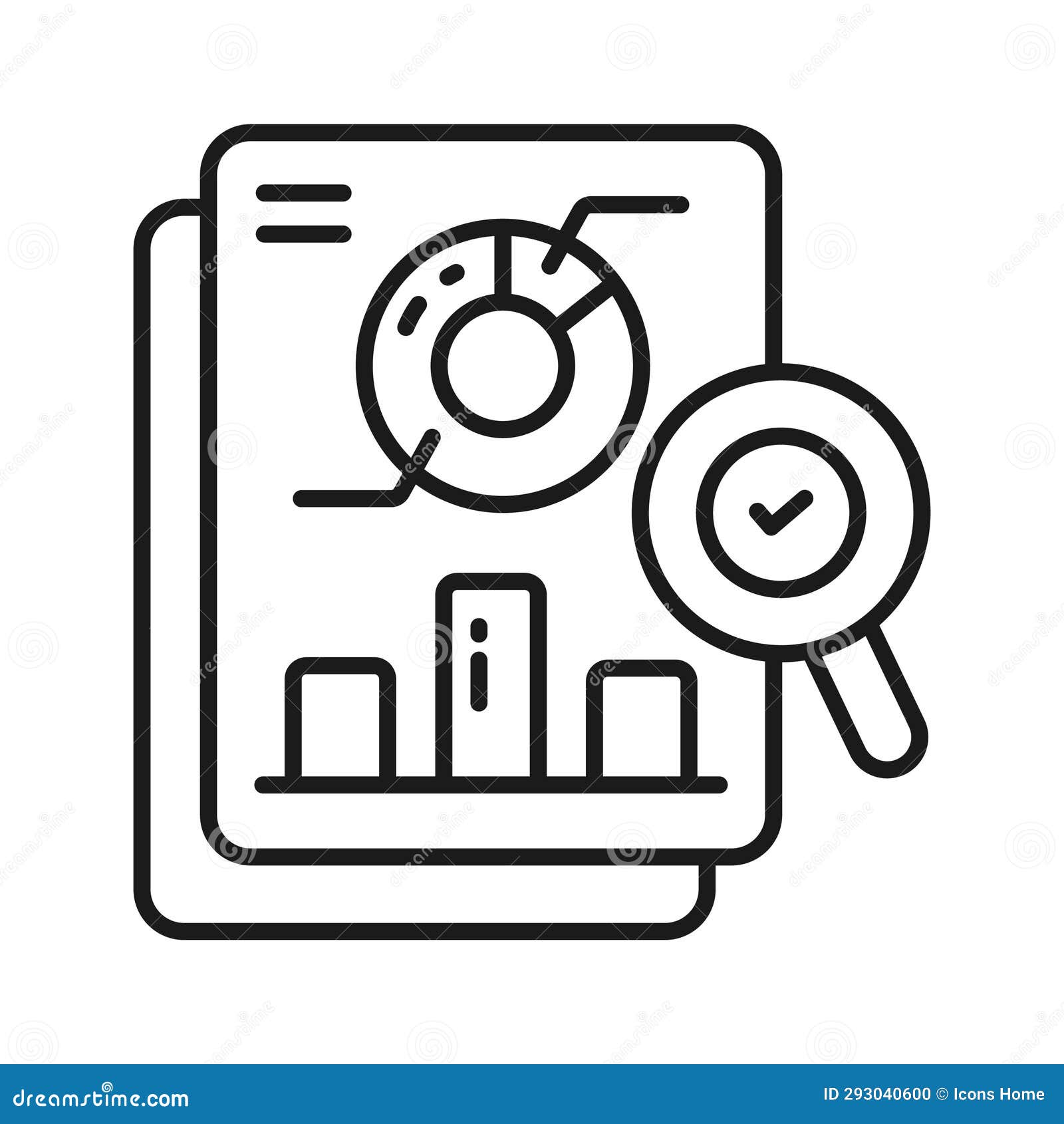 Check this Carefully Crafted Icon of Business Report, Analytical Report ...