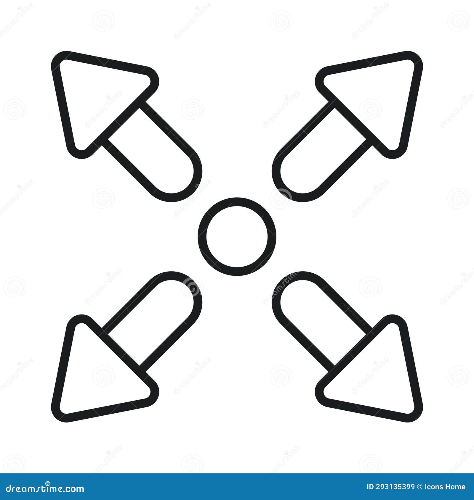Check this Carefully Crafted Icon of Directional Arrows Stock Vector ...
