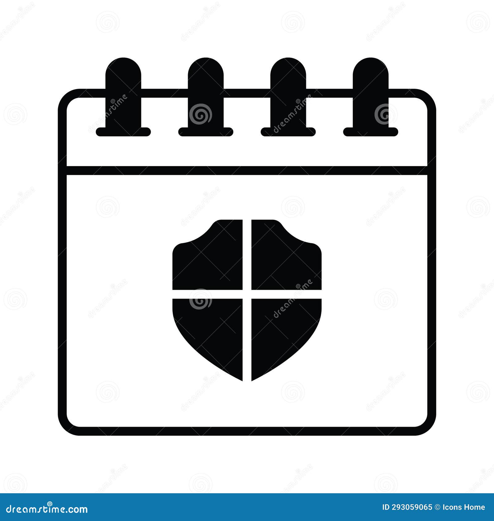 Check this Carefully Crafted Icon of Security Calendar Stock Vector ...