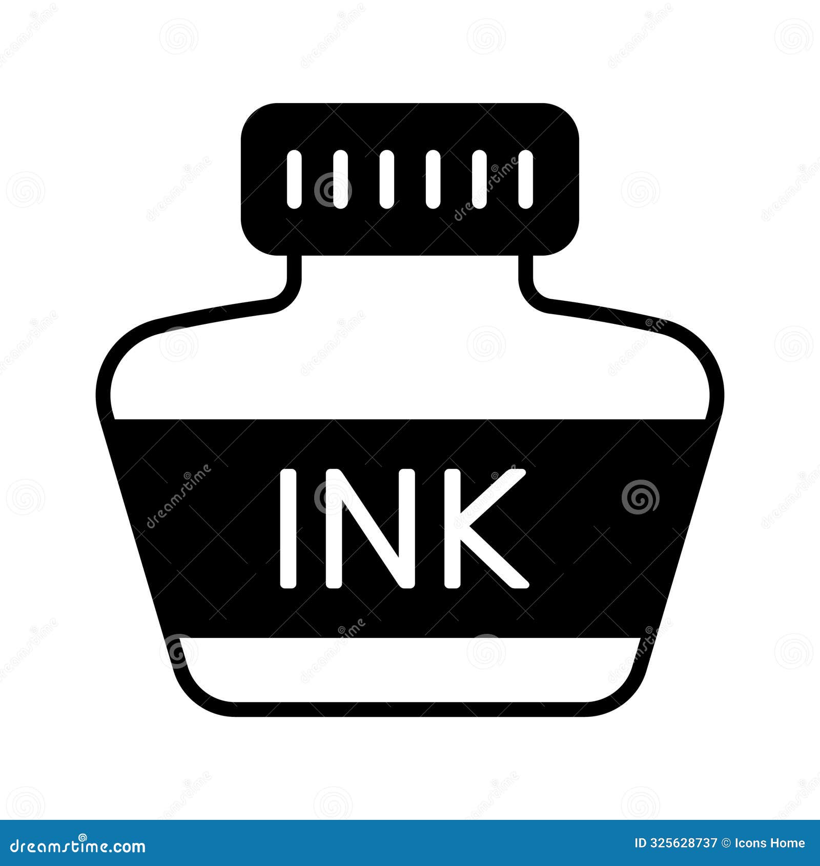Vector Inkpot Outline Icon Design | CartoonDealer.com #225847745