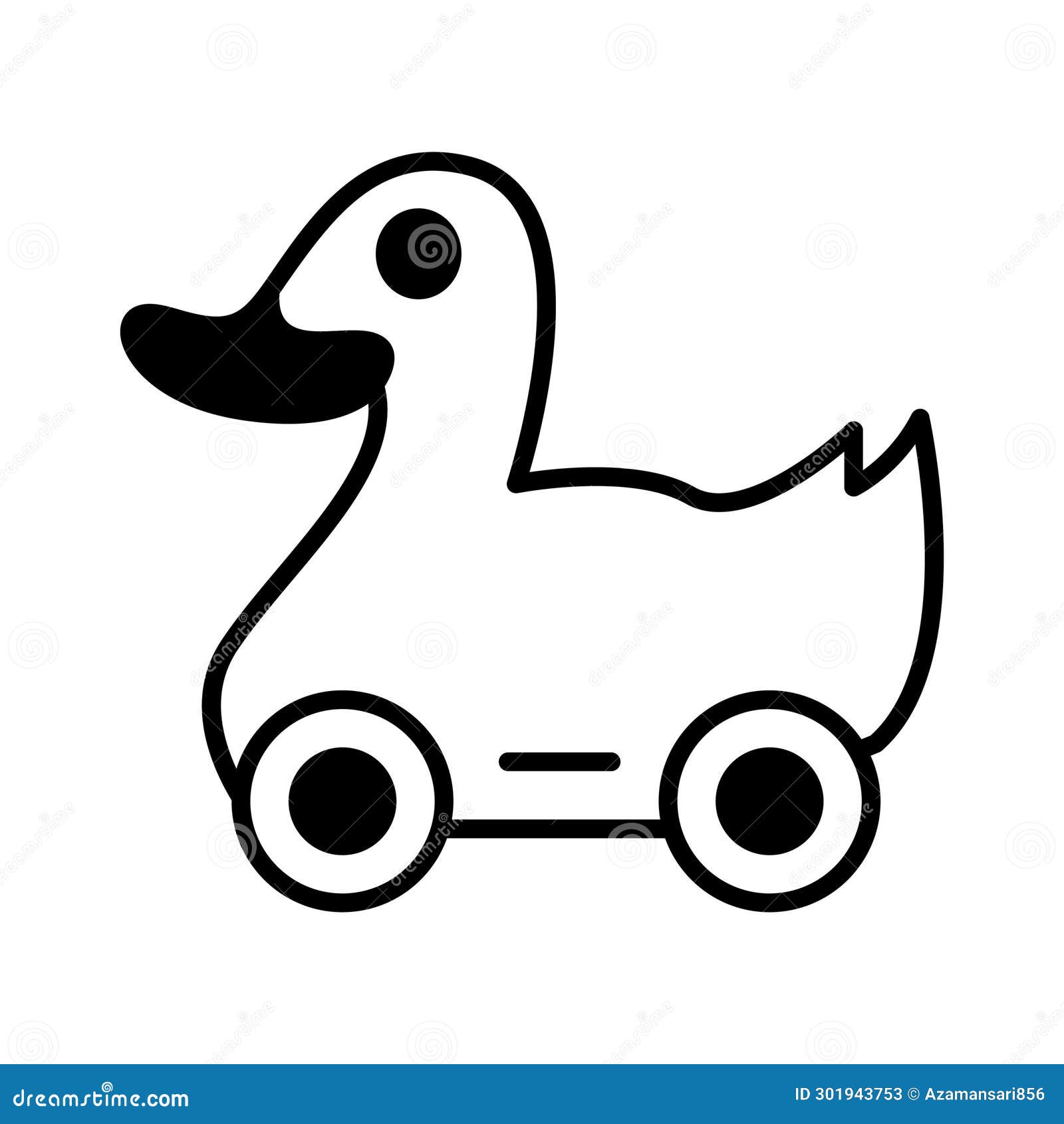 Check this Carefully Designed Icon of Duck Toy, Children Playthings ...