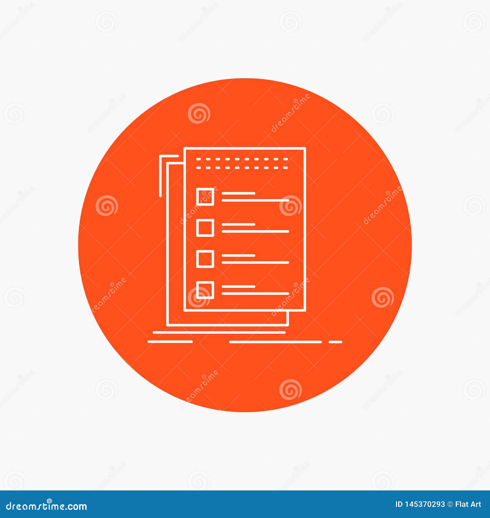 Check, Checklist, List, Task, To Do White Line Icon in Circle ...