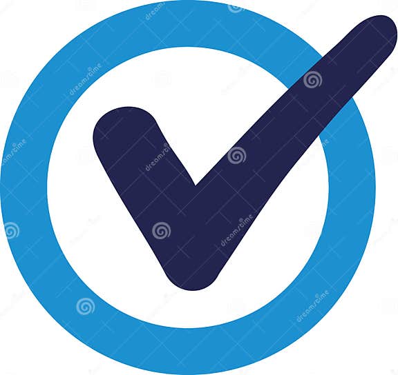 Check in circle stock illustration. Illustration of test - 107151265