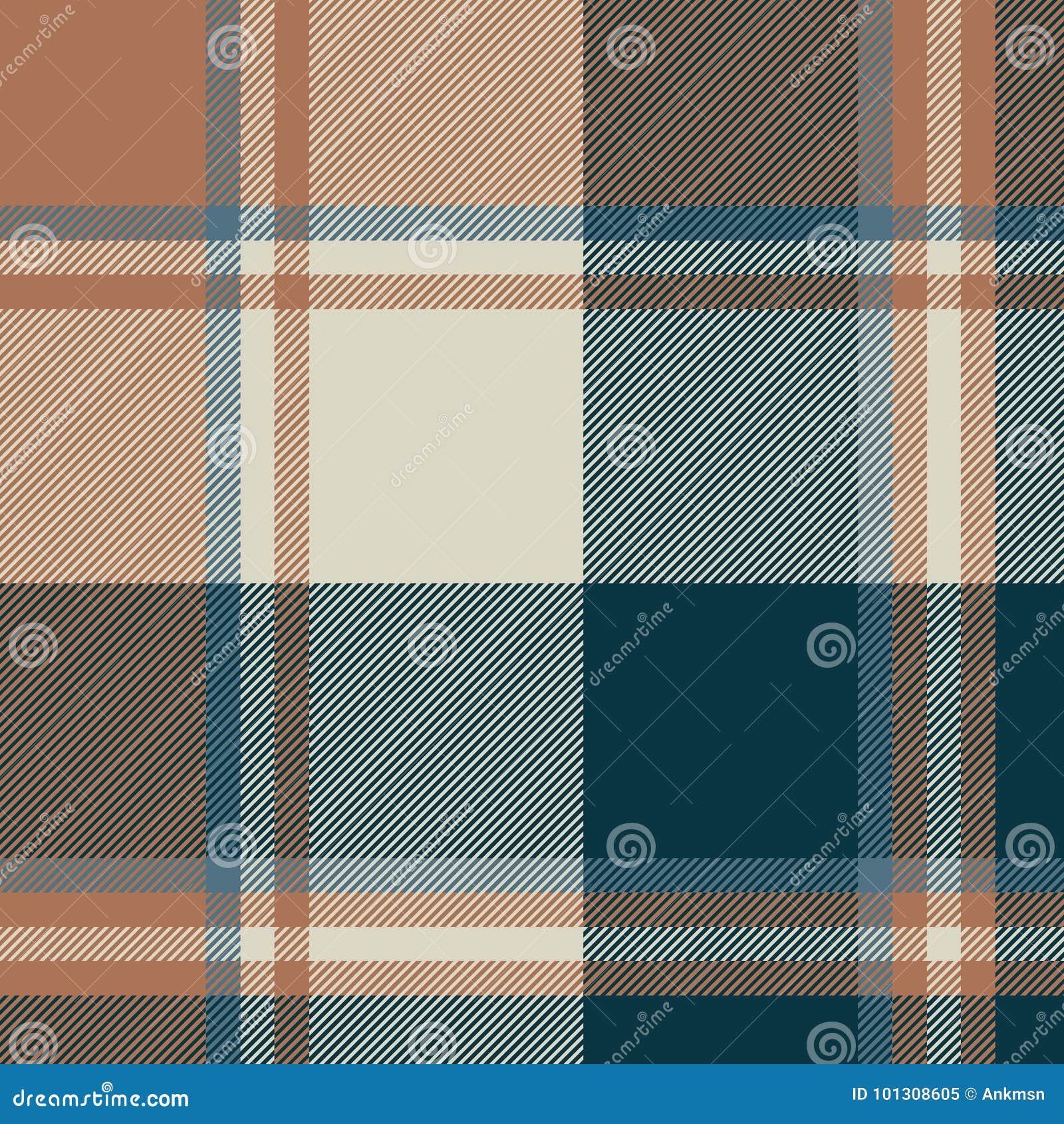 Check Classic Dark Plaid Fabric Texture Seamless Pattern Stock Vector ...