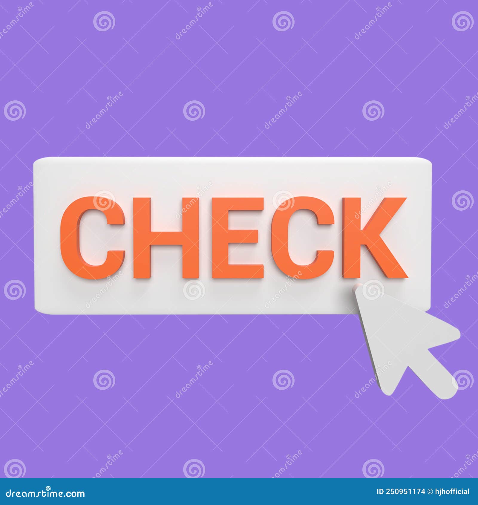 Check Click with Cursor 3d Icon Model Cartoon Style Concept. Render ...