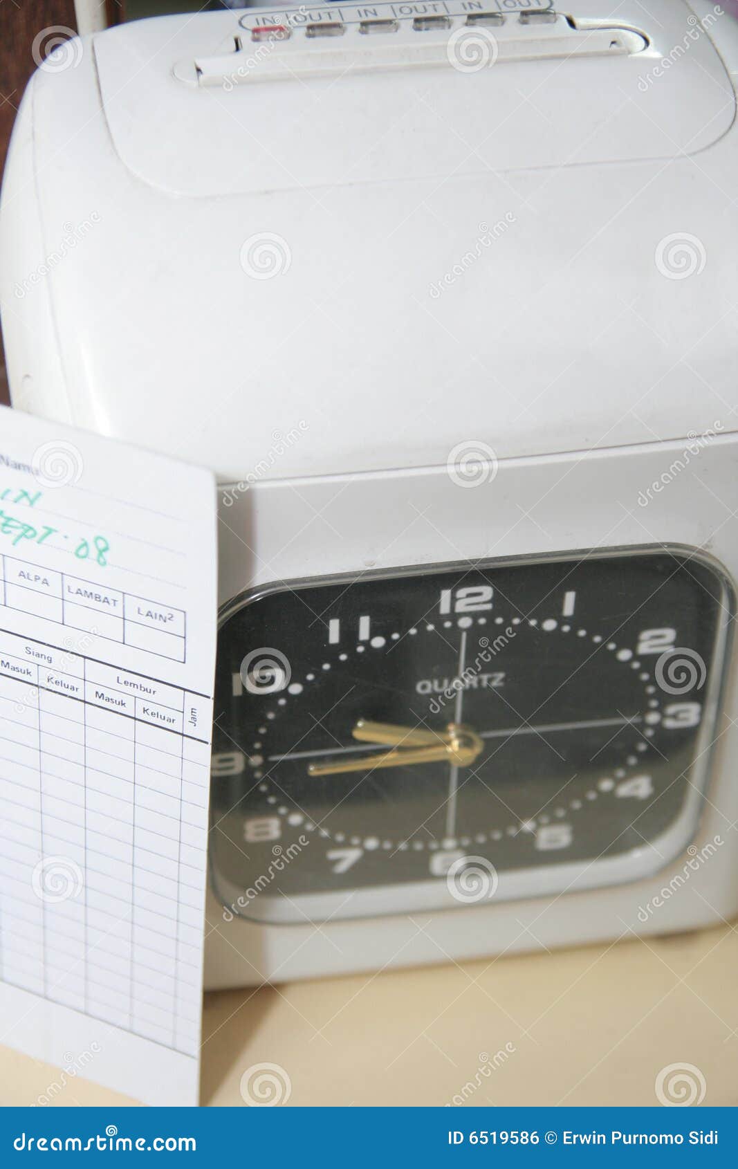Check clock absence stock photo. Image of staff, employee - 6519586
