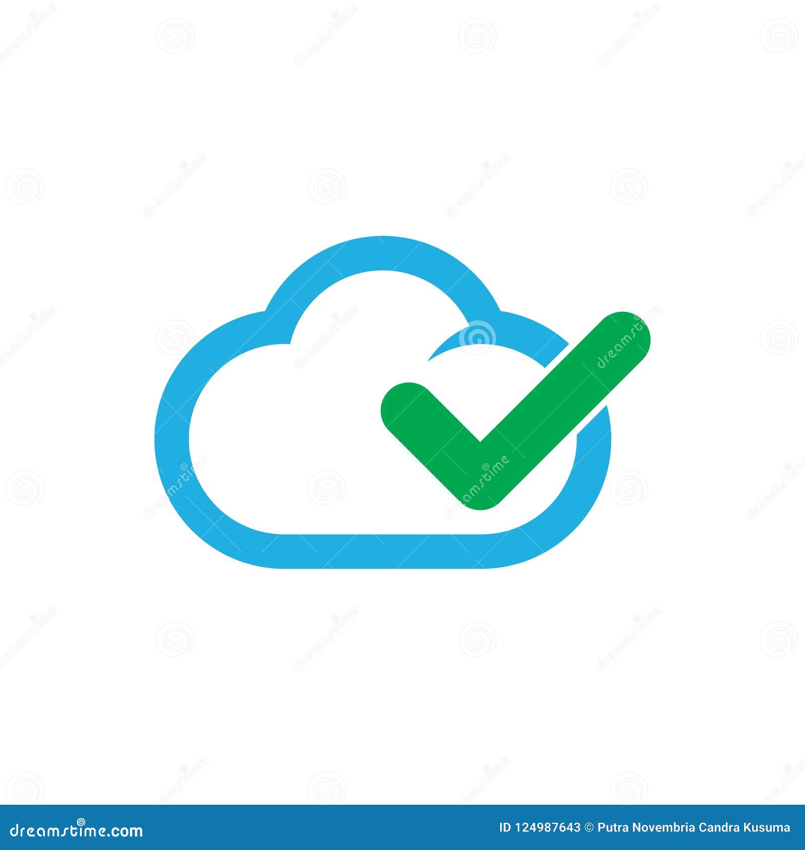 Check Cloud Logo Icon Design Stock Vector - Illustration of computing ...