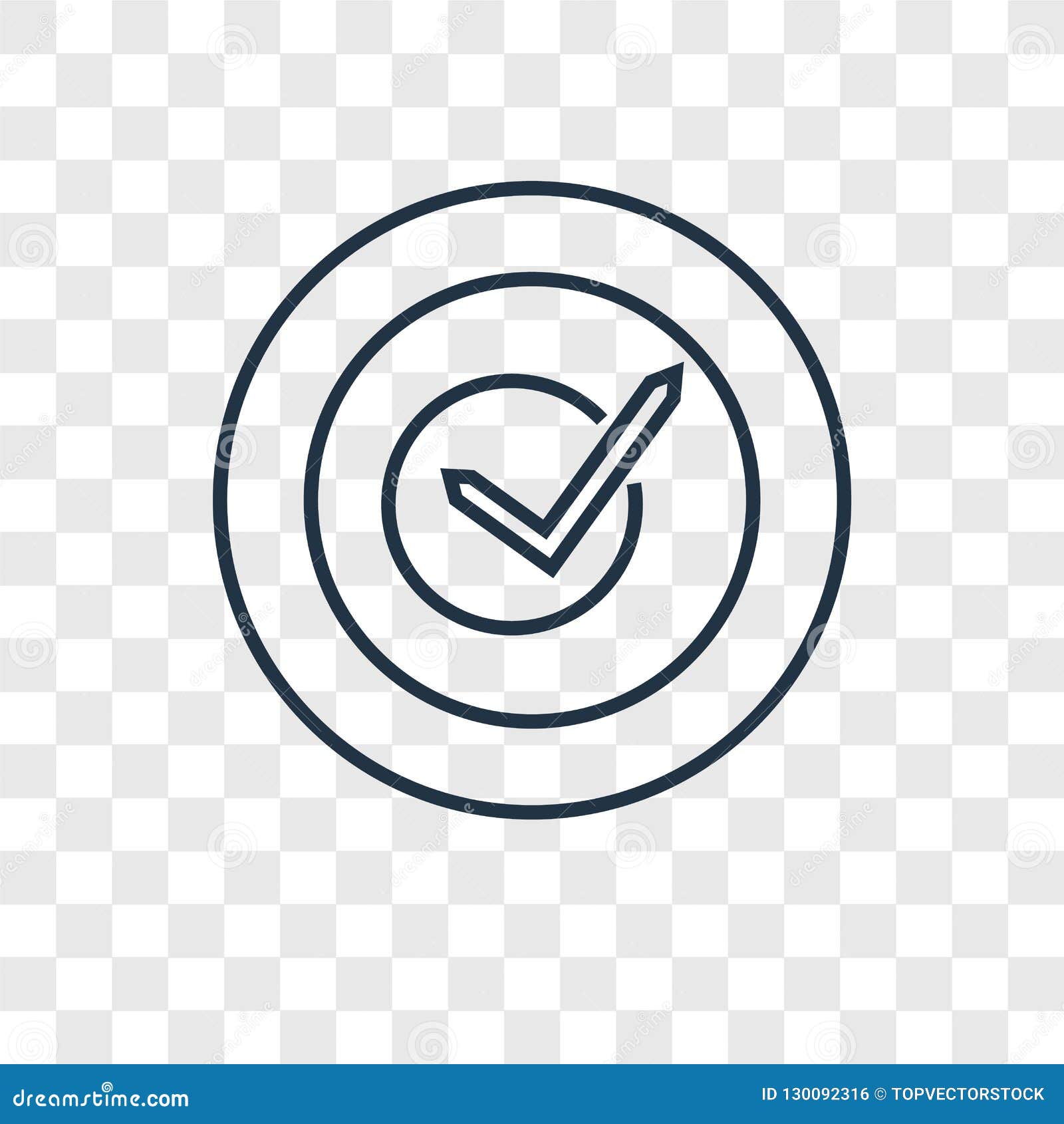 Check Concept Vector Linear Icon Isolated on Transparent Background ...