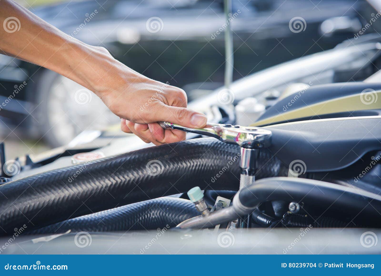 Check the Condition of the Car Engine Stock Photo - Image of engine ...