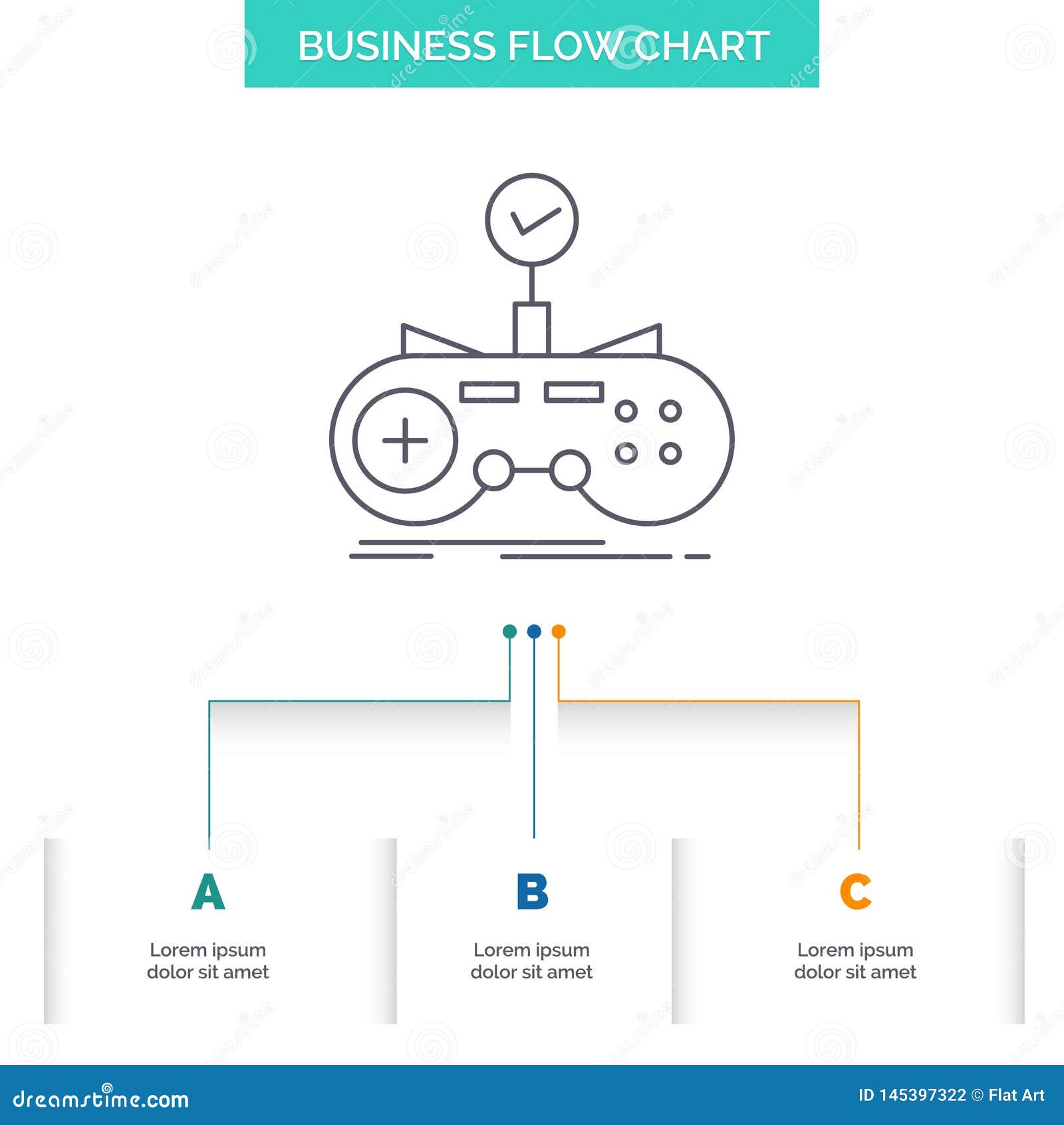 Check, Controller, Game, Gamepad, Gaming Business Flow Chart Design ...