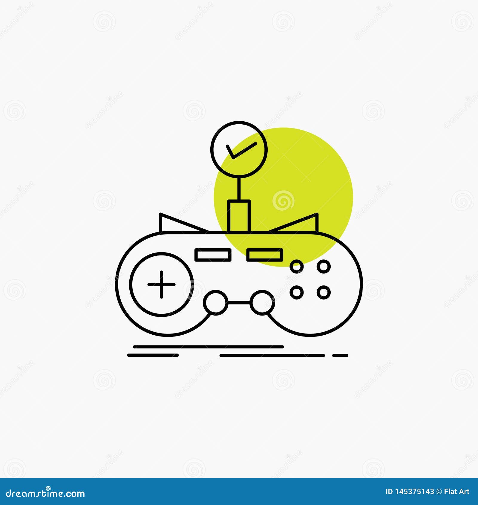 Check, Controller, Game, Gamepad, Gaming Line Icon Stock Vector ...