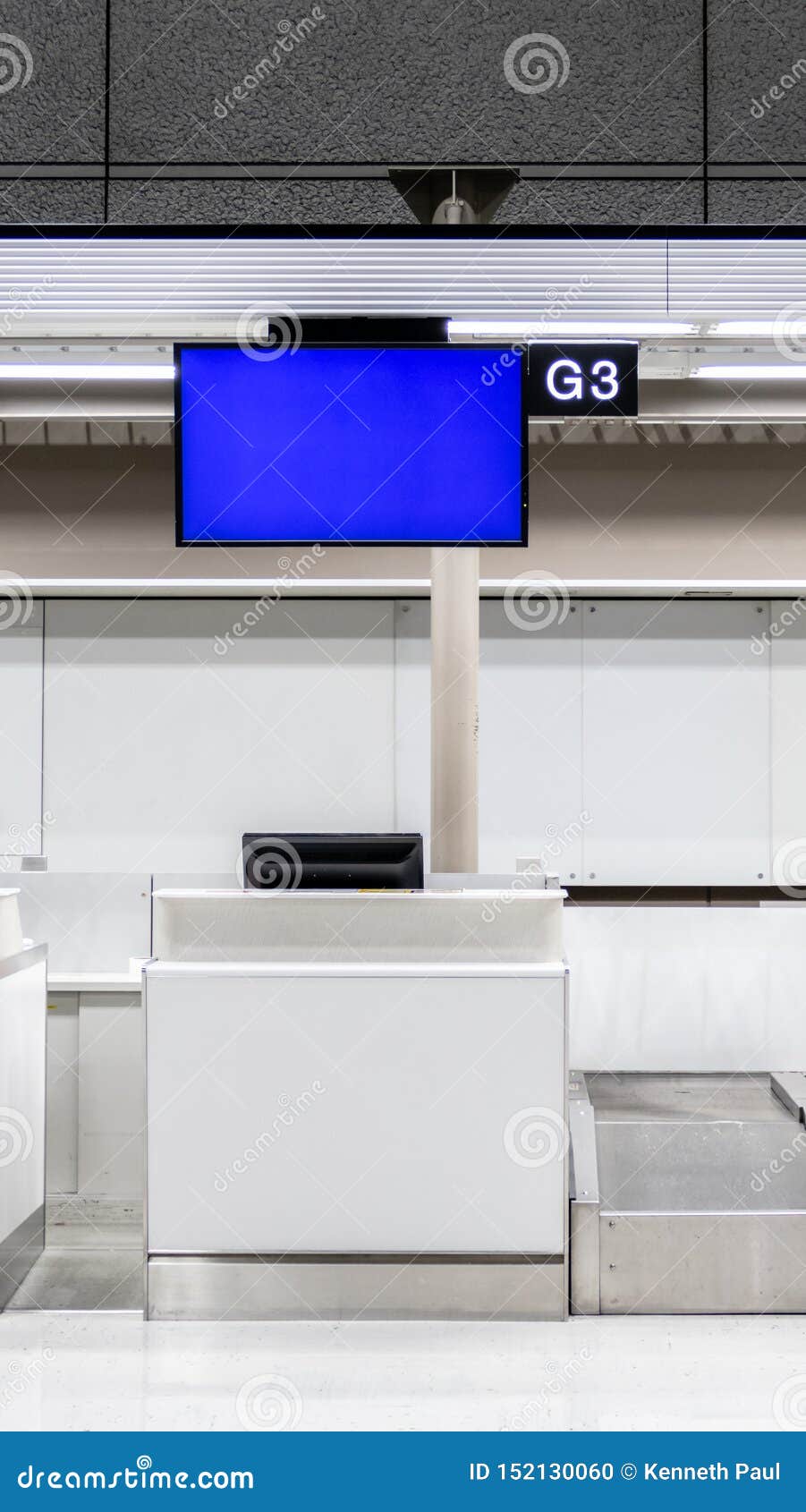Check in Counter at Airport Stock Photo - Image of interior ...