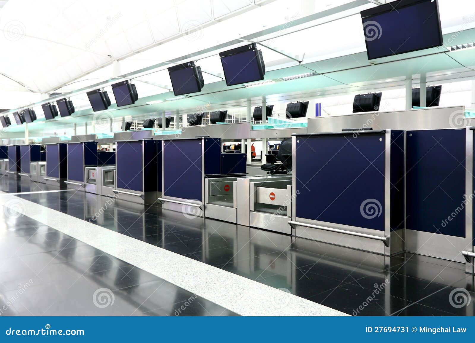 Check in Counter in Hong Kong Airport Stock Image - Image of check ...
