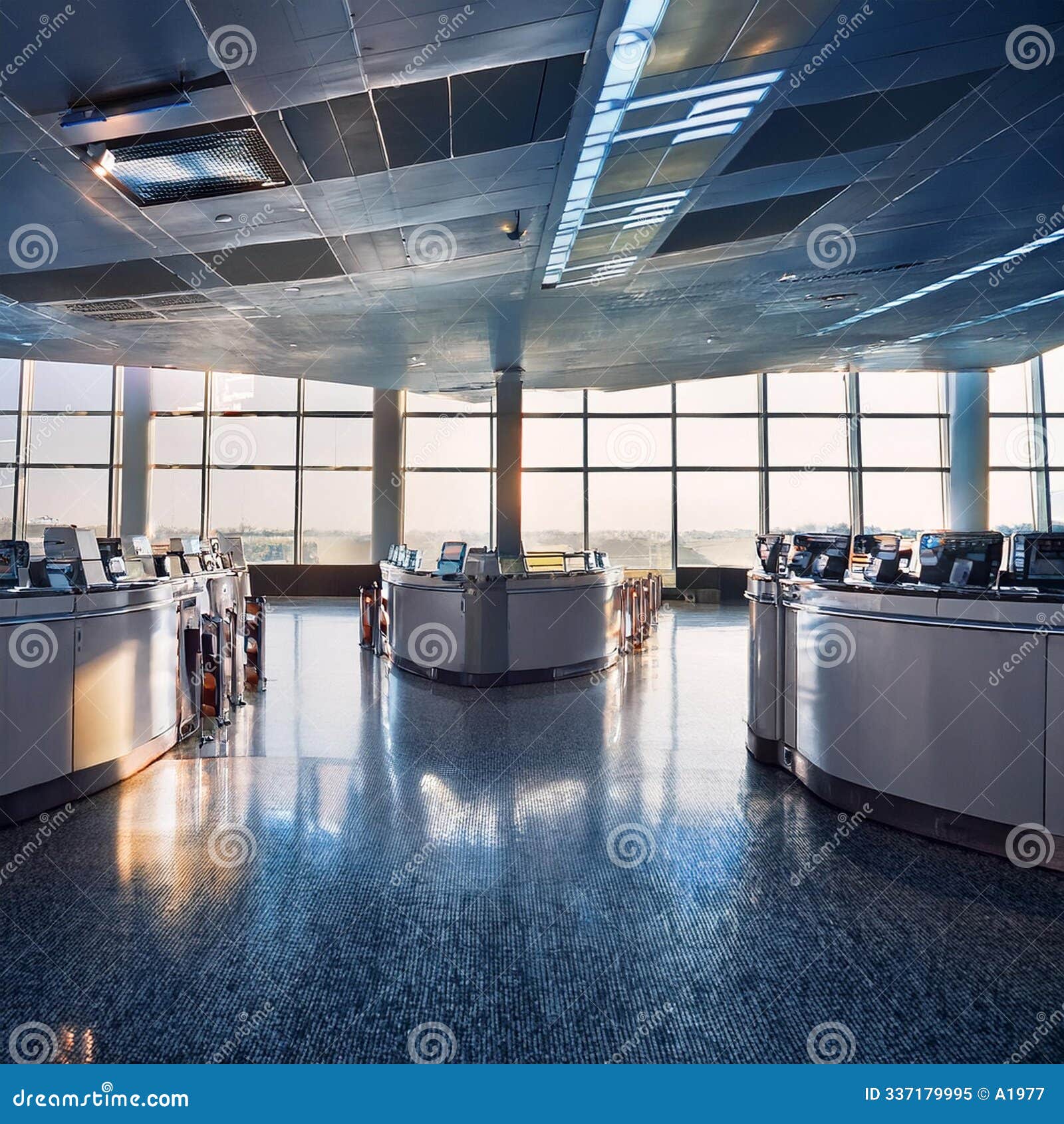Check-in Counters At The Airport, AI Generated Royalty-Free Stock Image ...