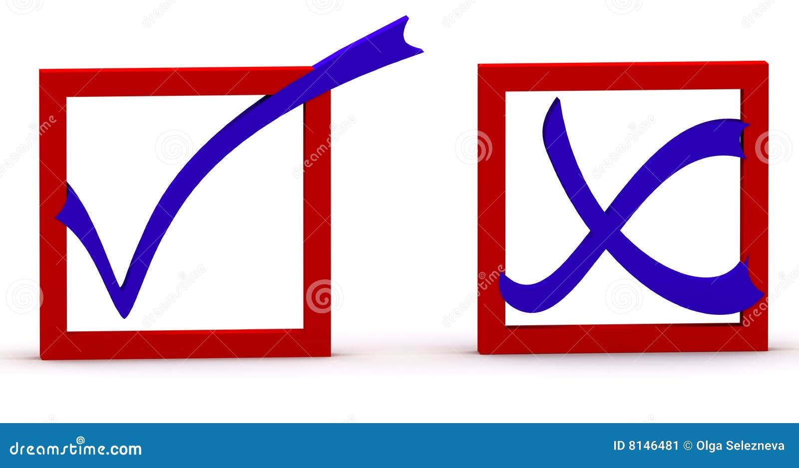 Check And Cross Picture. Image: 8146481