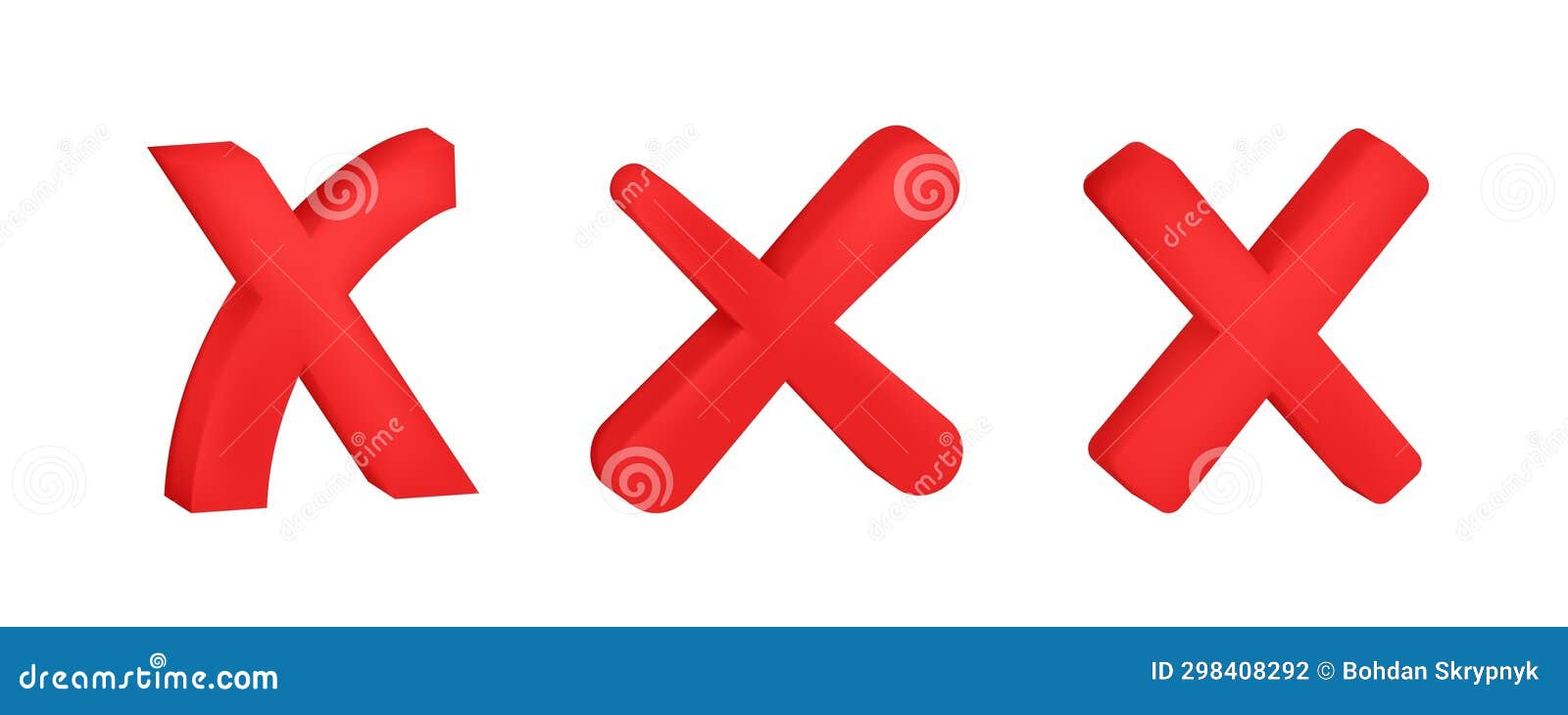 Check Cross X Mark 3D Vector Stock Vector - Illustration of cartoon ...