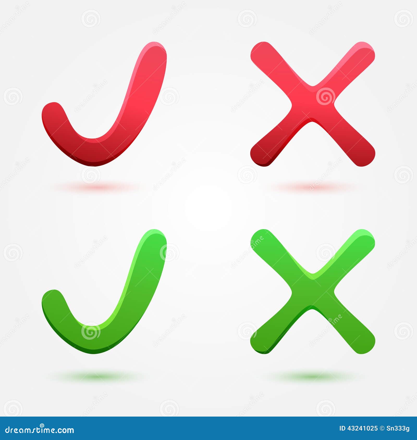 Check And Cross Vector Mark | CartoonDealer.com #43241025