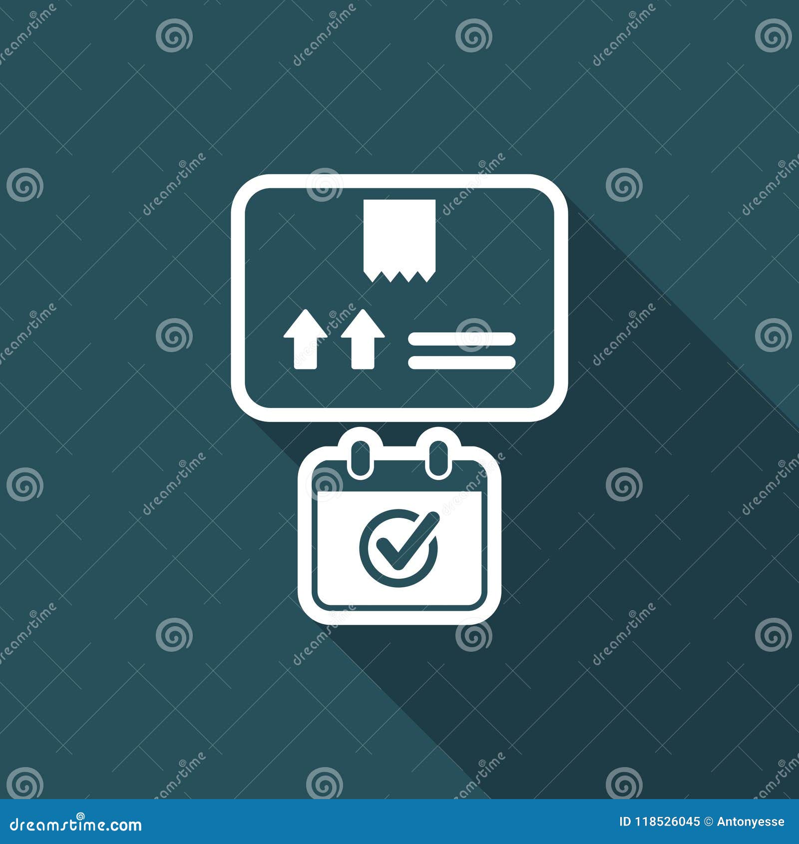 Check Date for Delivery - Vector Web Icon Stock Vector - Illustration ...