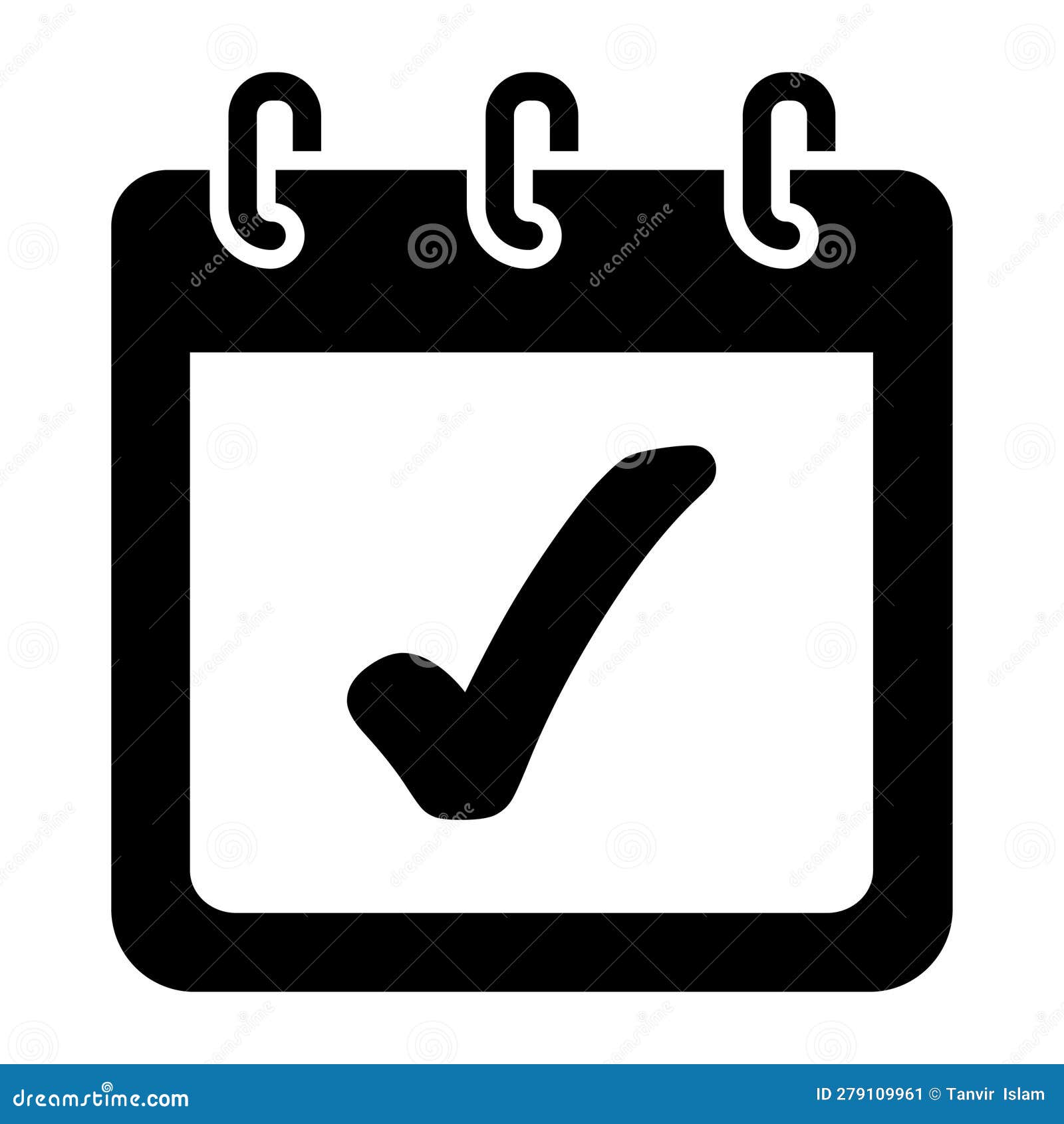 Check Date Icon stock vector. Illustration of accept - 279109961