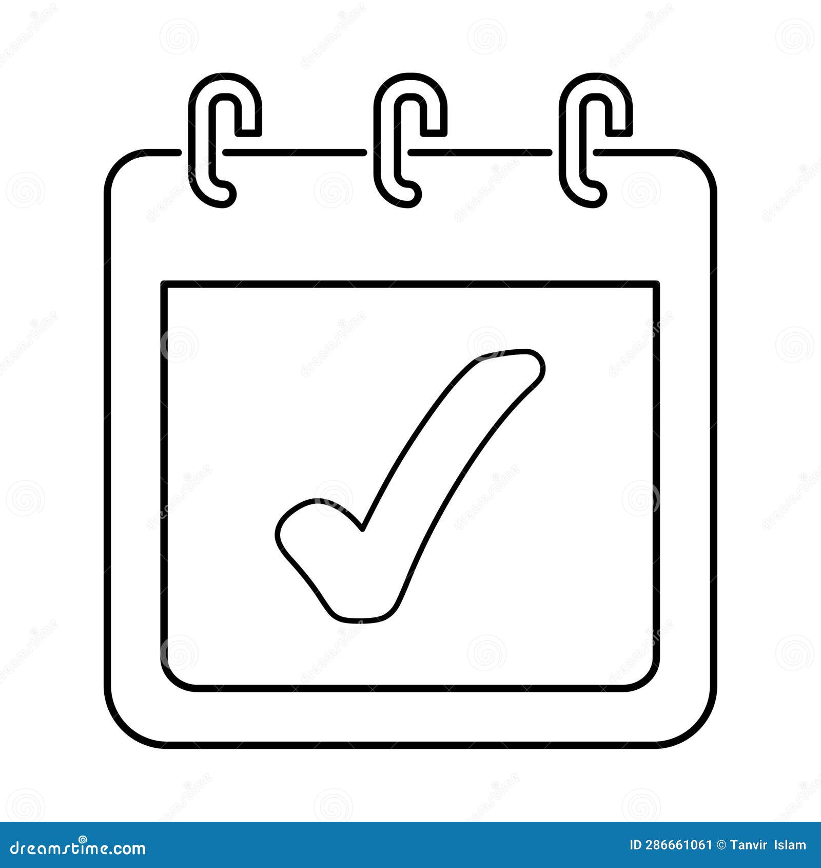 Check Date Icon stock illustration. Illustration of approved - 286661061