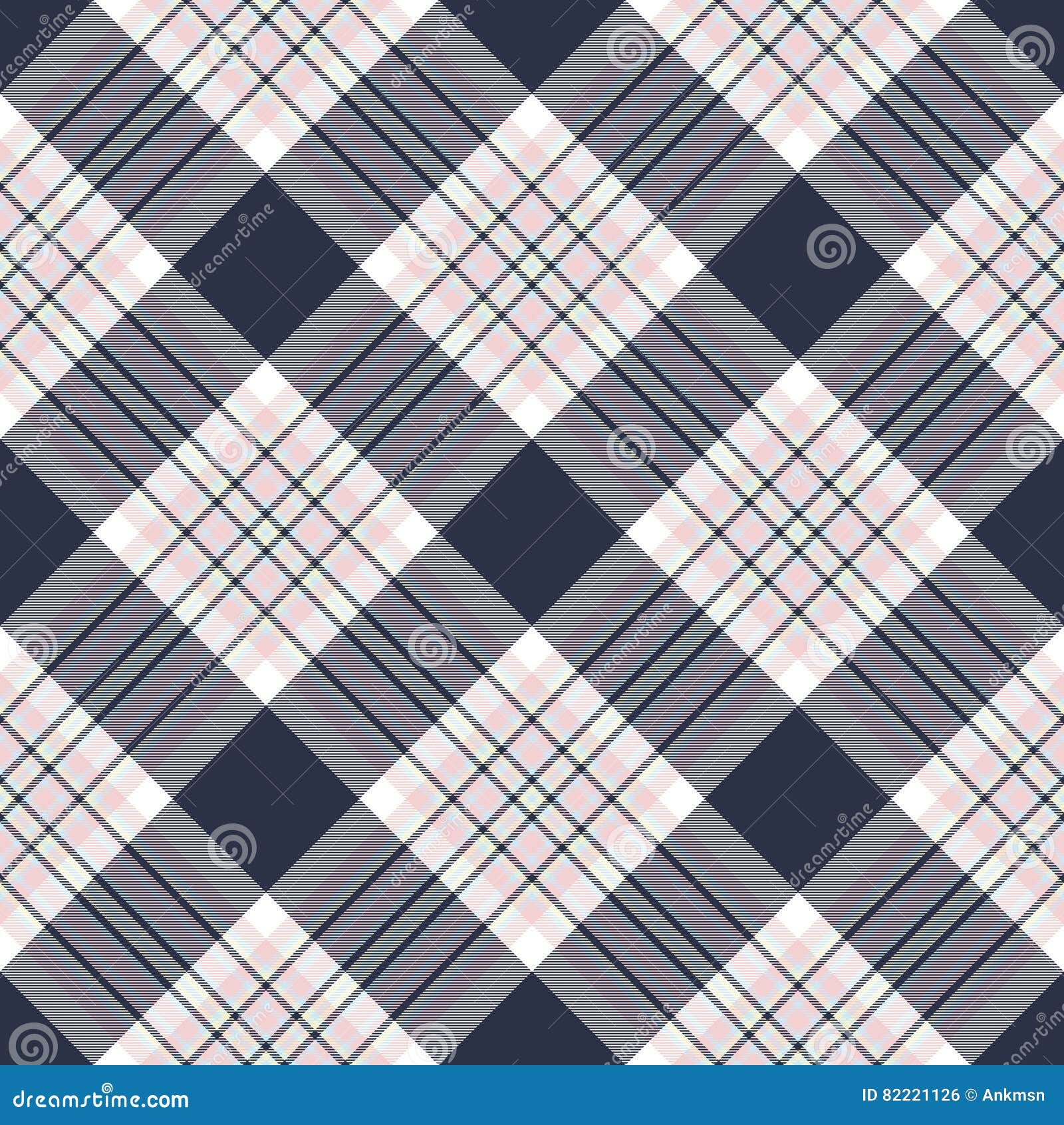 Check Diagonal Plaid Seamless Pattern Stock Vector - Illustration of ...