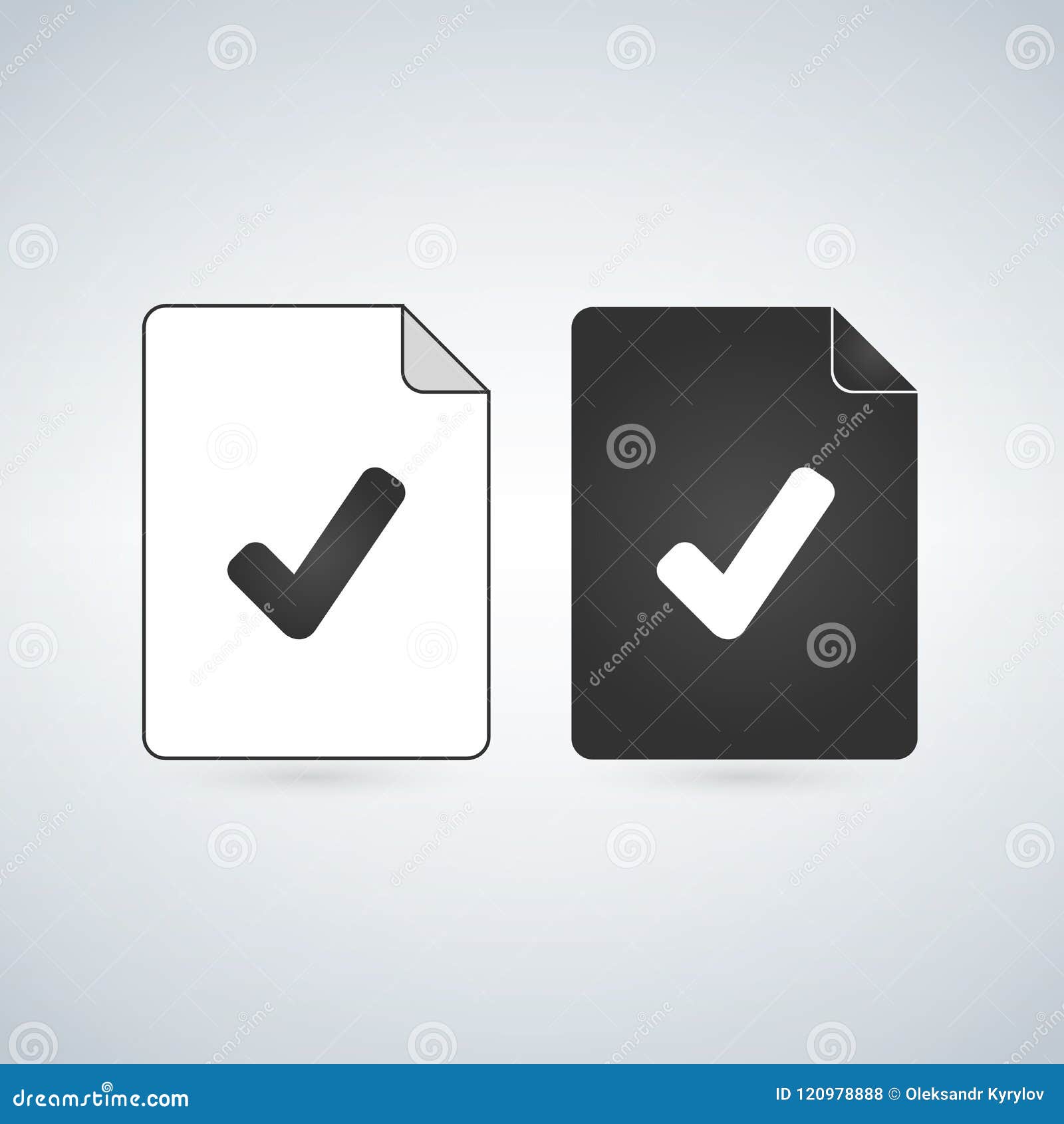 Check Document File Vector Icon. Flat Sign for Mobile Concept and Web ...