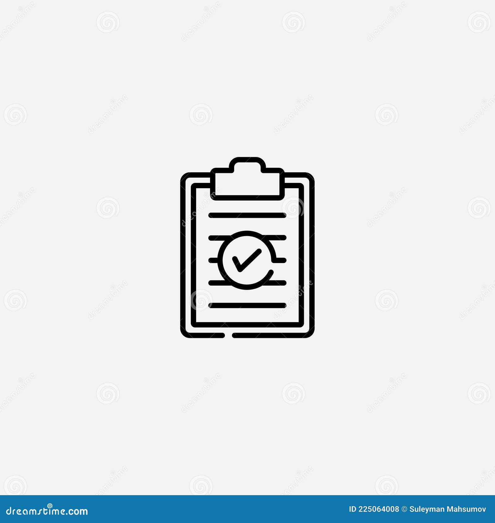 Check Document Vector Icon Sign Symbol Stock Vector - Illustration of ...