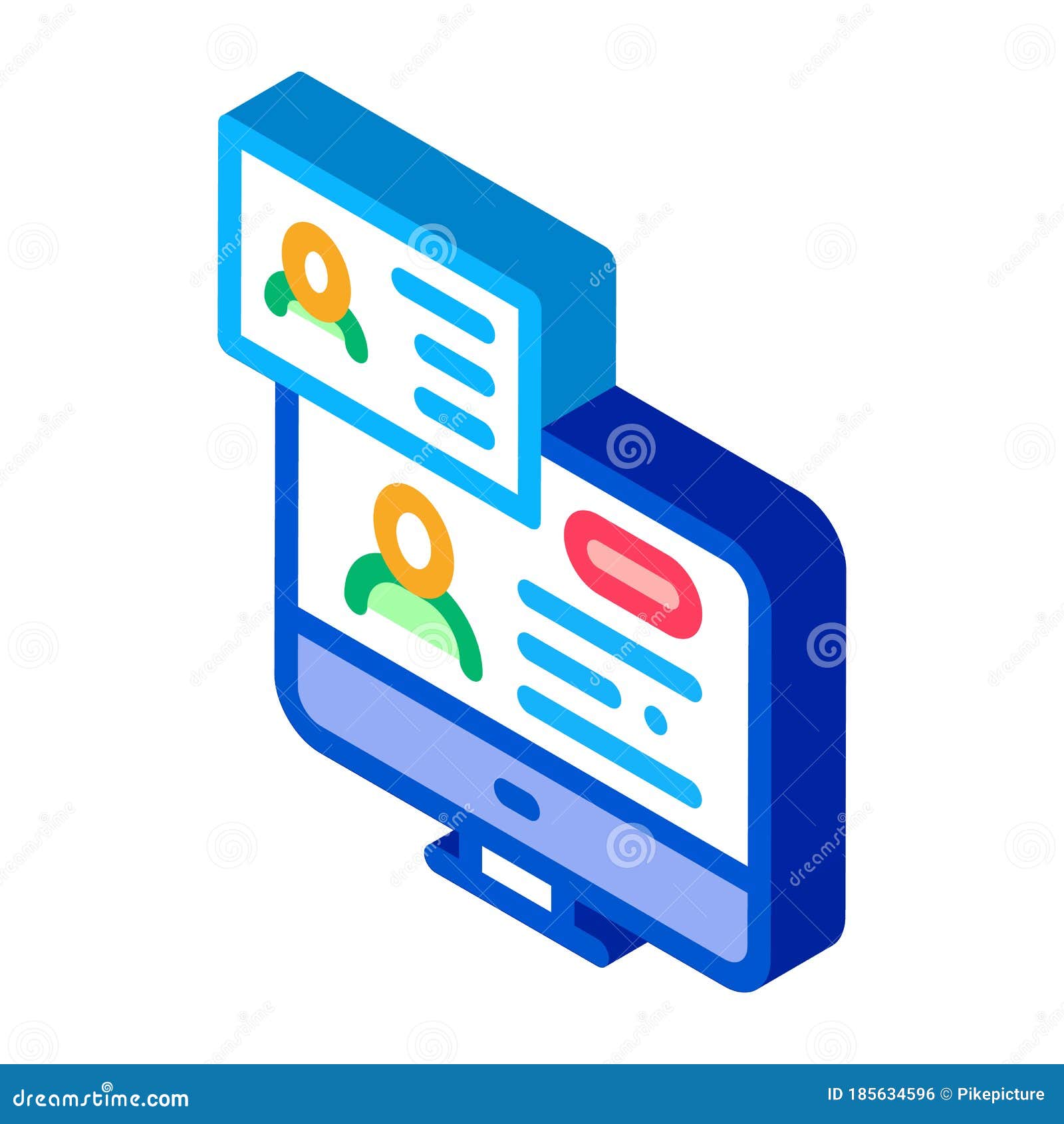 Check Document Isometric Icon Vector Illustration Stock Vector ...